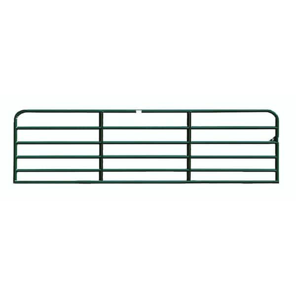Big Valley 16 ft. x 4 ft. 2 in. Green Powder-Coated 6-Tube Gate ...
