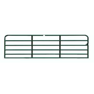 Behlen 12 ft. x 4 ft. 2 in. 6-Rail Gray Powder-Coated Tube Gate 40130127