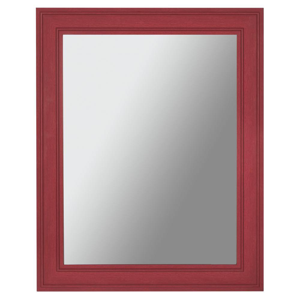 StyleWell Kids Medium Traditional Ruby Red Framed Mirror (24 in. W x 30 ...