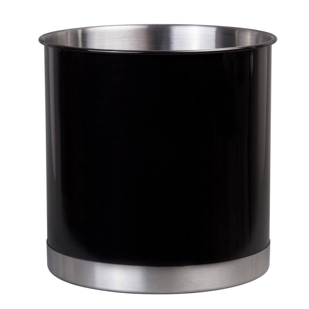 Creative Home Heavy Gauge Black 7 in. Dia. x 7 in. H Large Stainless ...