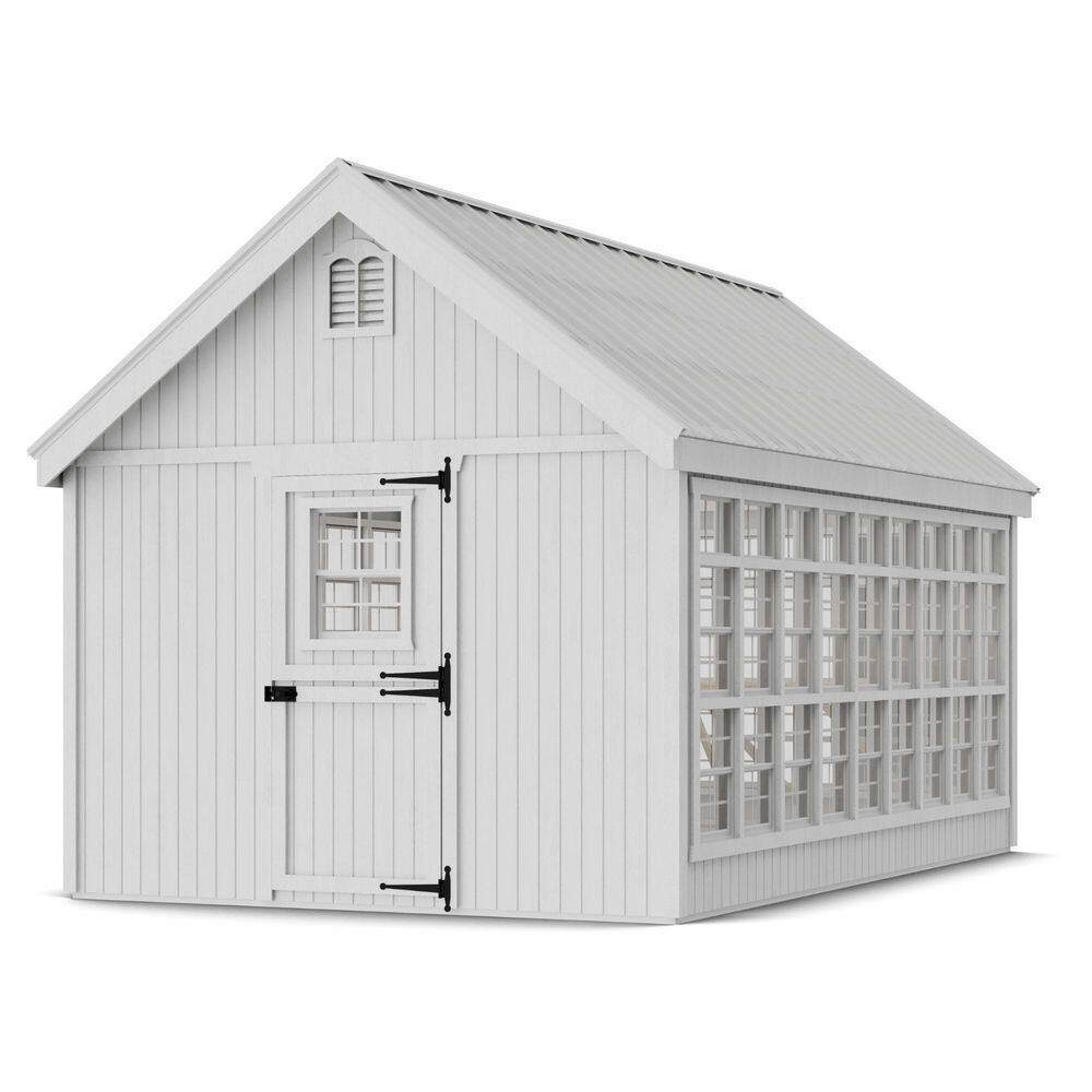 Little Cottage Co. Colonial Gable 10 ft. x 16 ft. Wood Greenhouse ...
