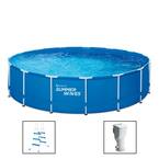 Summer Waves 15 ft. Round 42 in. Deep Metal Frame Pool P2001542E117 ...