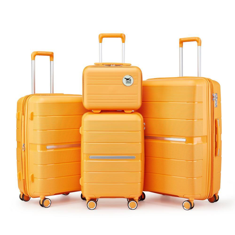 Nivencai 4-Piece Luggage Set (14/20/24/28) PP Lightweight and Durable ...