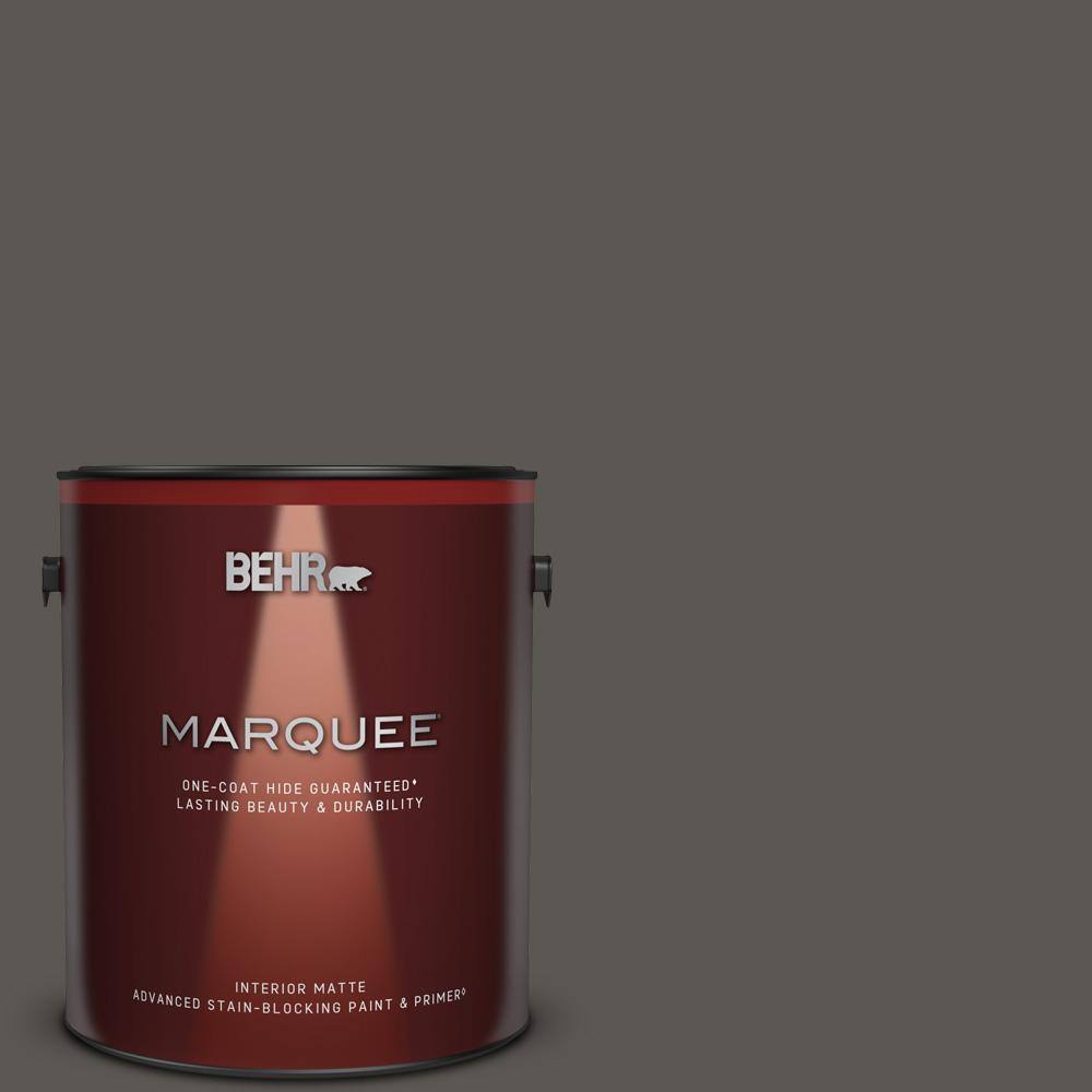 BEHR MARQUEE 1 gal. #MQ2-62 Peppery One-Coat Hide Matte Interior Paint ...