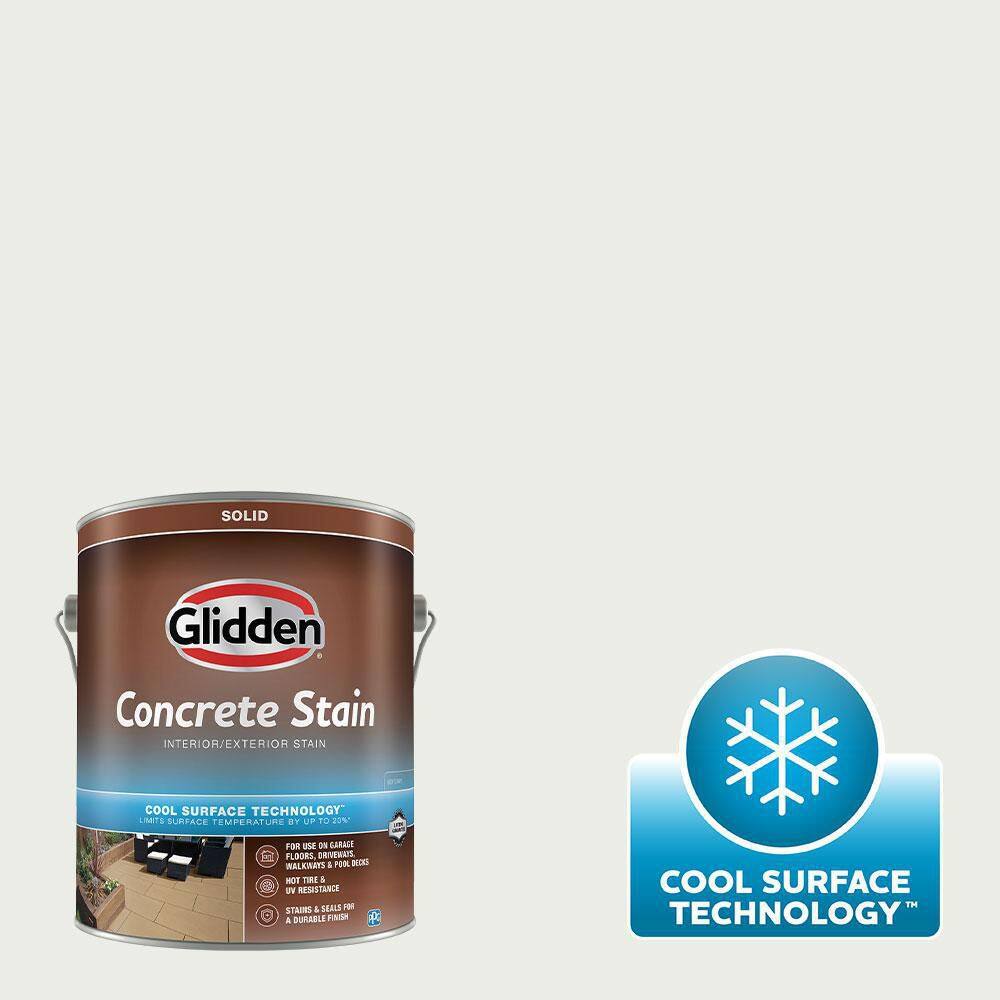 Glidden 1 gal. PPG0998-1 Cotton Tail Solid Interior/Exterior Concrete ...