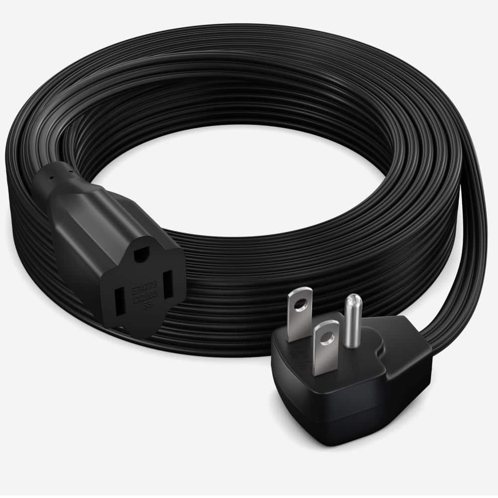 MAXIMM 15 ft. 14/3 Medium/Heavy Duty Indoor Extension Cord Flat Plug ...