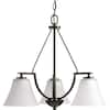 Progress Lighting Bravo Collection 3-Light Antique Bronze Etched Glass ...