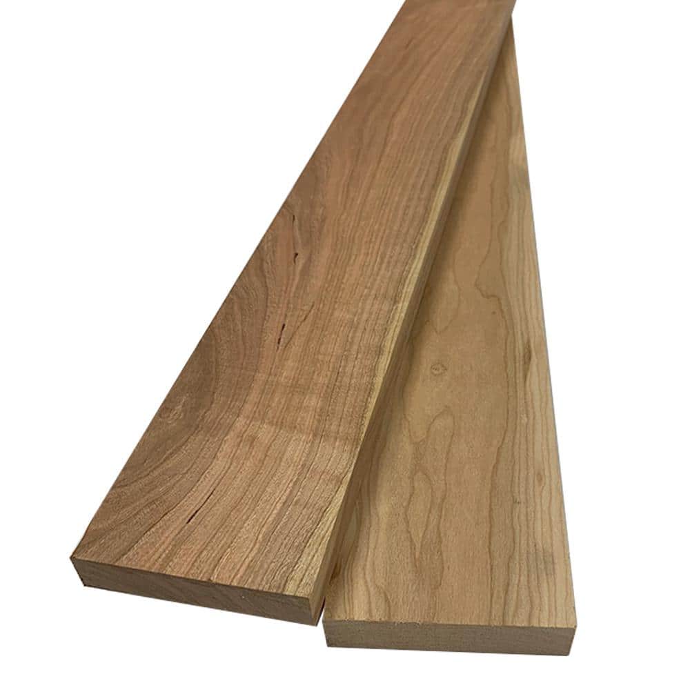 Swaner Hardwood 1 in. x 4 in. x 8 ft. Cherry S4S Board (2-Pack ...
