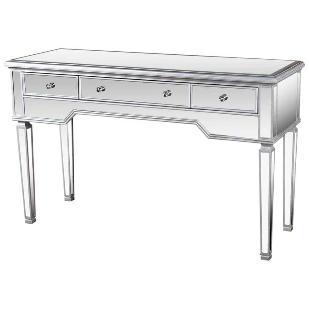 Best Master Furniture Fernando 52 in. Silver Rectangle Wood Console ...