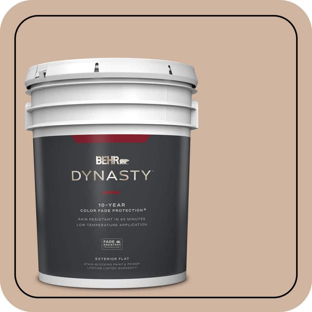 BEHR DYNASTY 5 gal. #BNC-01 Bauhaus Buff Flat Exterior Stain-Blocking ...
