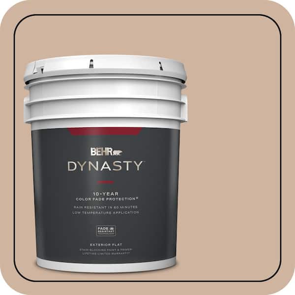 BEHR DYNASTY 5 gal. #BNC-01 Bauhaus Buff Flat Exterior Stain-Blocking ...