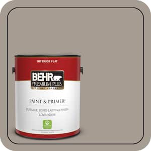BEHR PREMIUM PLUS 5 gal. #N200-4 Rustic Taupe Flat Exterior Paint ...