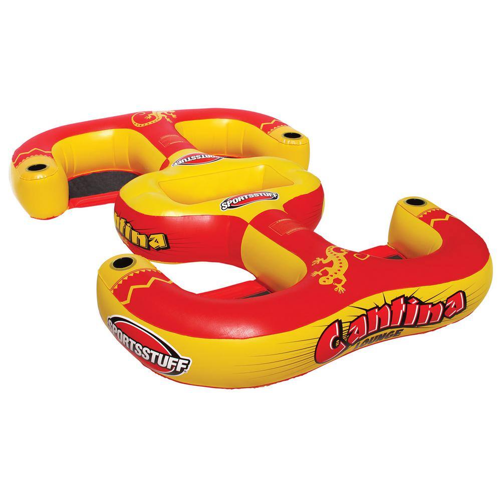 Airhead Sportsstuff Yellow and Red Cantina Lounge Oblong Float 54-2025 ...
