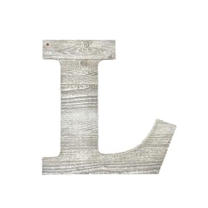 BarnwoodUSA Rustic Large 16 in. White Wash Decorative Monogram Wood ...