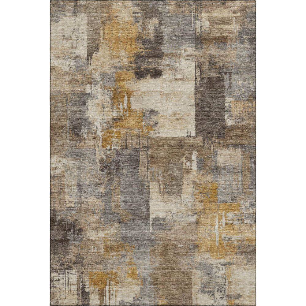 Addison Rugs Mayfield Premium Machine Washable Abstract AMF2069 Brown 8 ...