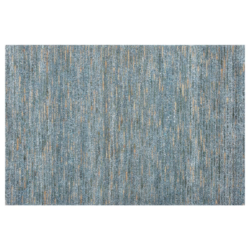 MILLERTON HOME Dune Seafoam 5 ft. x 7 ft. Striped Casual Area Rug ...