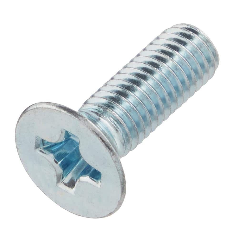 Everbilt M8-1.25 x 25mm Zinc Flat Head Phillips Drive Machine Screw 4 ...