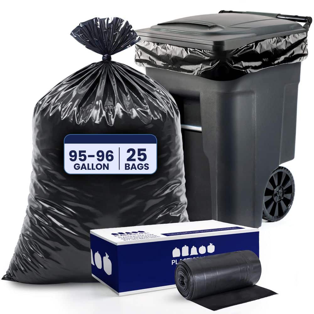 Reviews for Plasticplace 95-96 Gal. Black Trash Bags, 1.5 Mil, 61 in. x ...