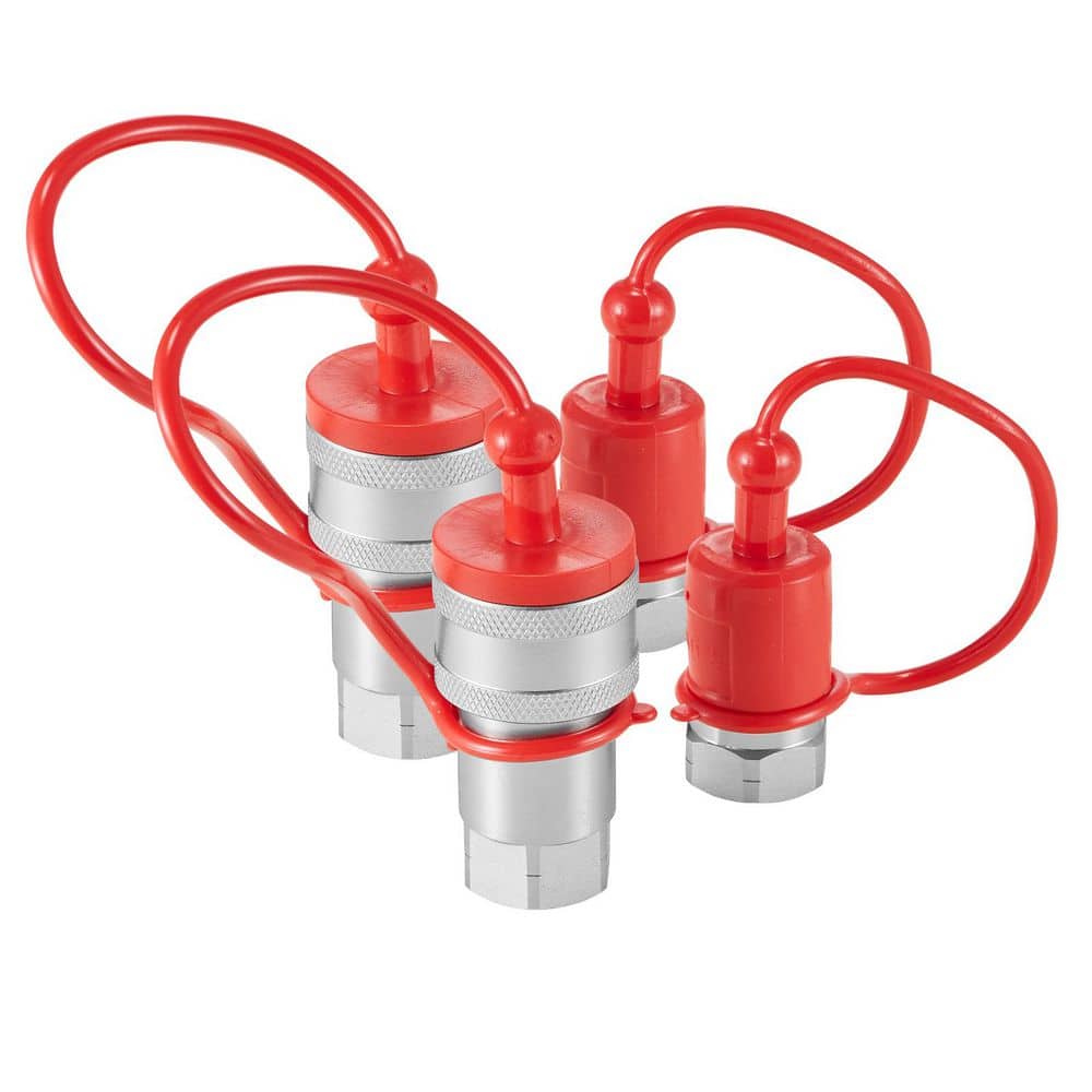 SKYSHALO 1/2 in. Tapered Hydraulic Couplers, 1/2 in. NPT Skid Steer ...