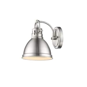 Golden Lighting Duncan Collection Black 1-Light Bath Sconce Light with ...