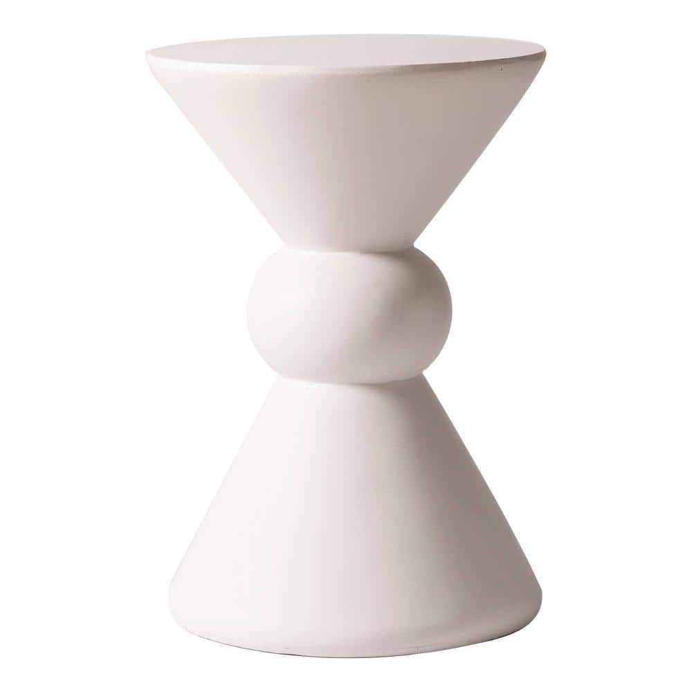 Leisuremod Echo Indoor and Outdoor Round Side Table in Fiberstone ...