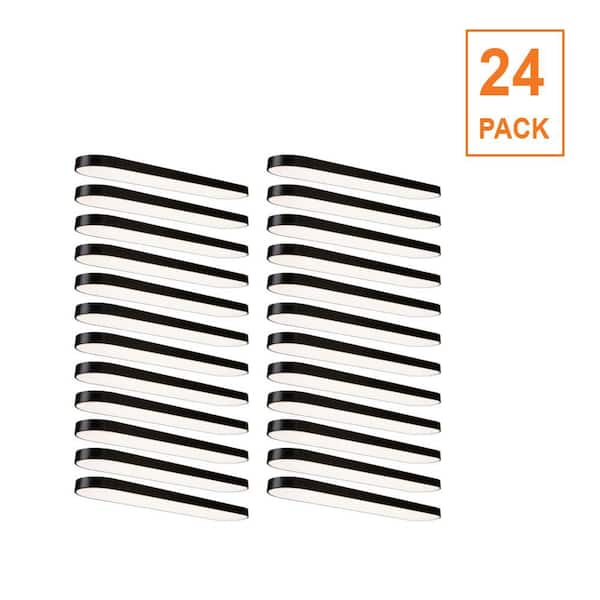 Reviews for Commercial Electric 12-Pack 4 ft. x 10 in. Black LED Flush ...