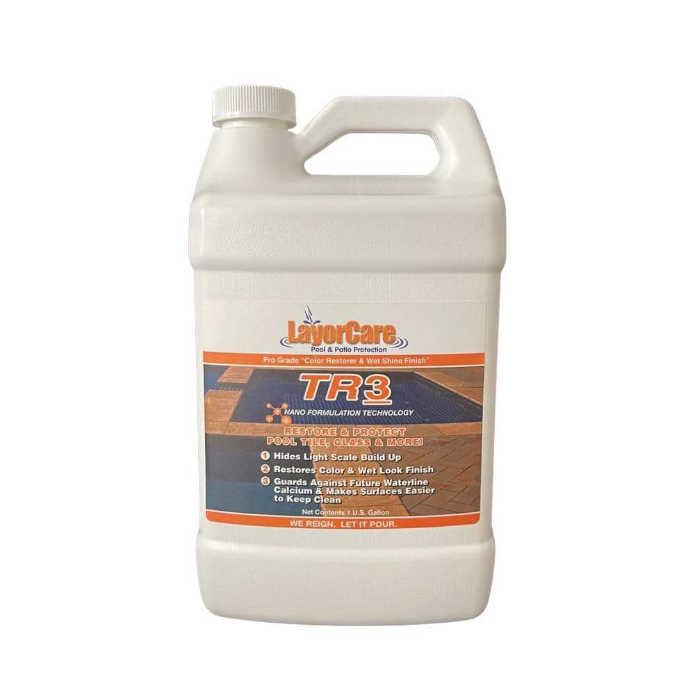 LayorCare 1 gal. TR3 Pool Tile Sealer and Color Rejuvenator with High ...