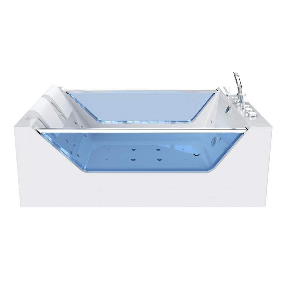 Empava 71 in. x 48 in. Whirlpool Air Combination Bathtub Rectangular ...