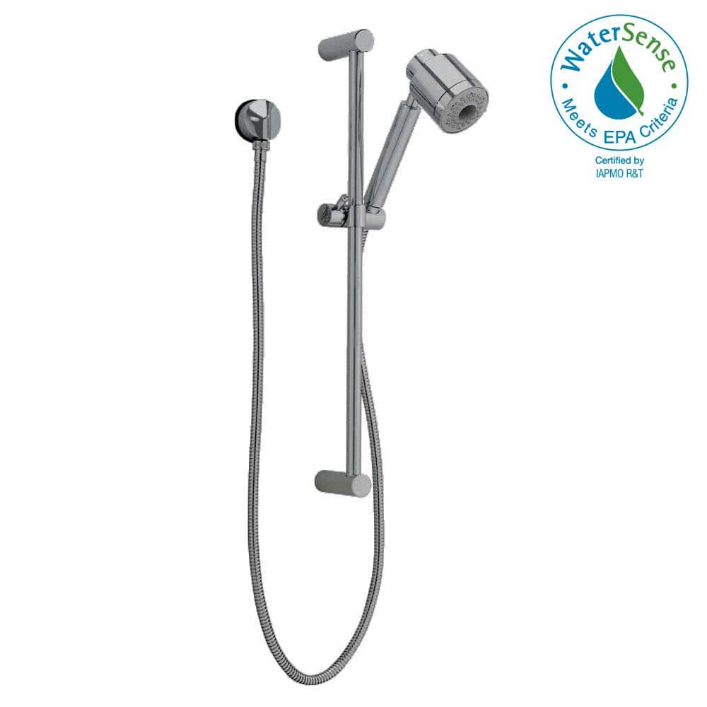 American Standard FloWise Modern 3-Spray Wall Bar Shower Kit in Brushed ...