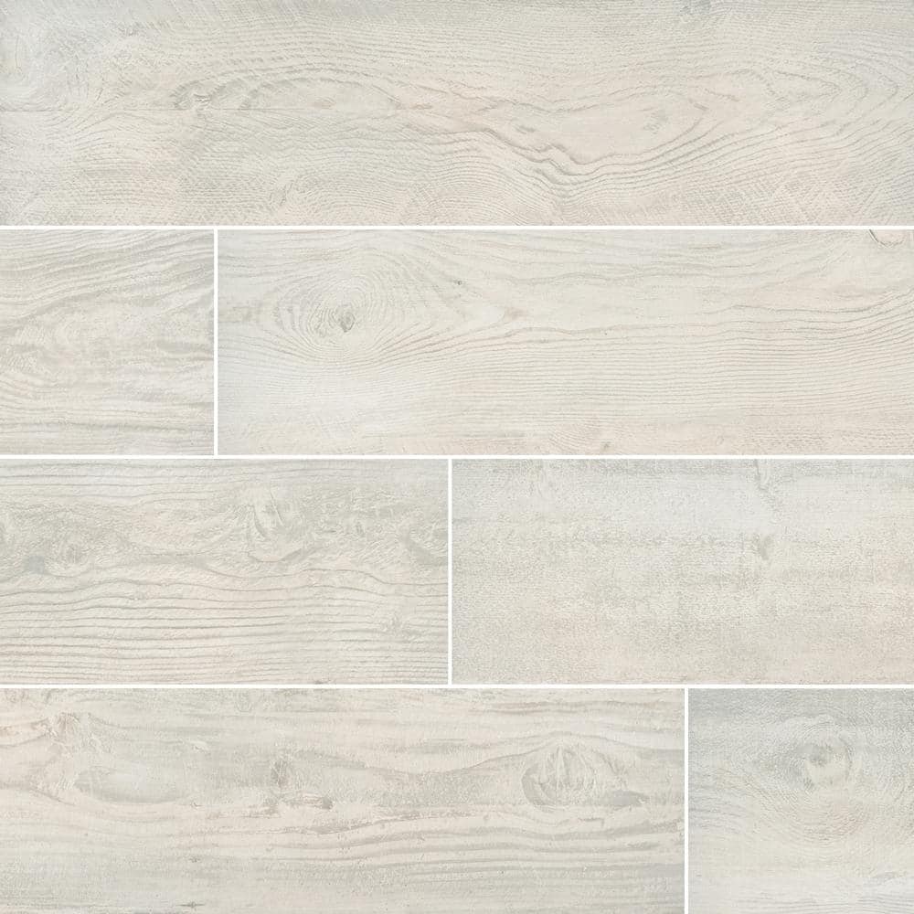 MSI Caldera Blanca 8 in. x 47 in. Matte Porcelain Wood Look Floor and ...