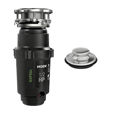 MOEN Host Series 3/4 HP Batch Feed Garbage Disposal with Stop ...