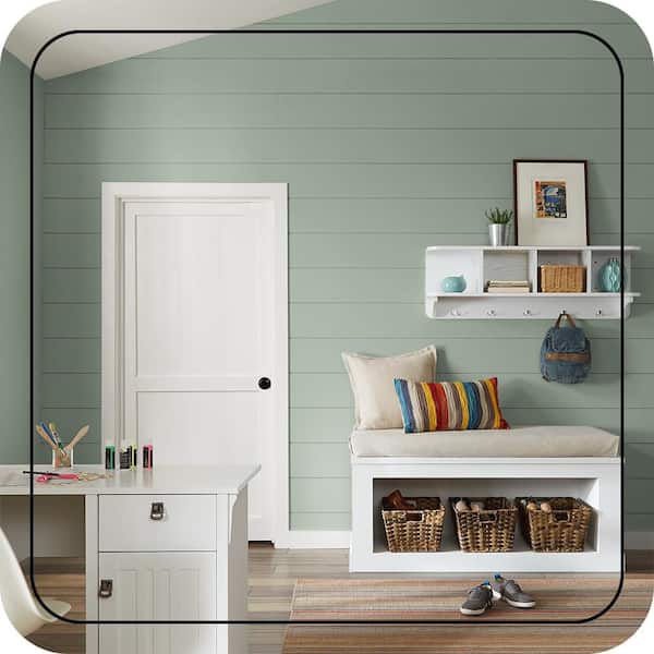 BEHR PREMIUM PLUS 1 qt. #N400-4 Forest Path Satin Enamel Low Odor ...