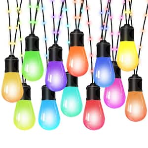 ECO4LIFE 48 ft. Outdoor 15 Integrated LED Smart Plug-in Patio Lights ...
