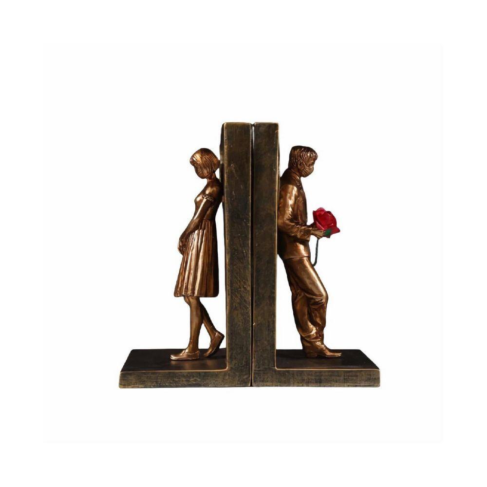 Gold Elegant Artistic Resin Creative Bookend Set of 2 HDDM9LFK9J - The ...