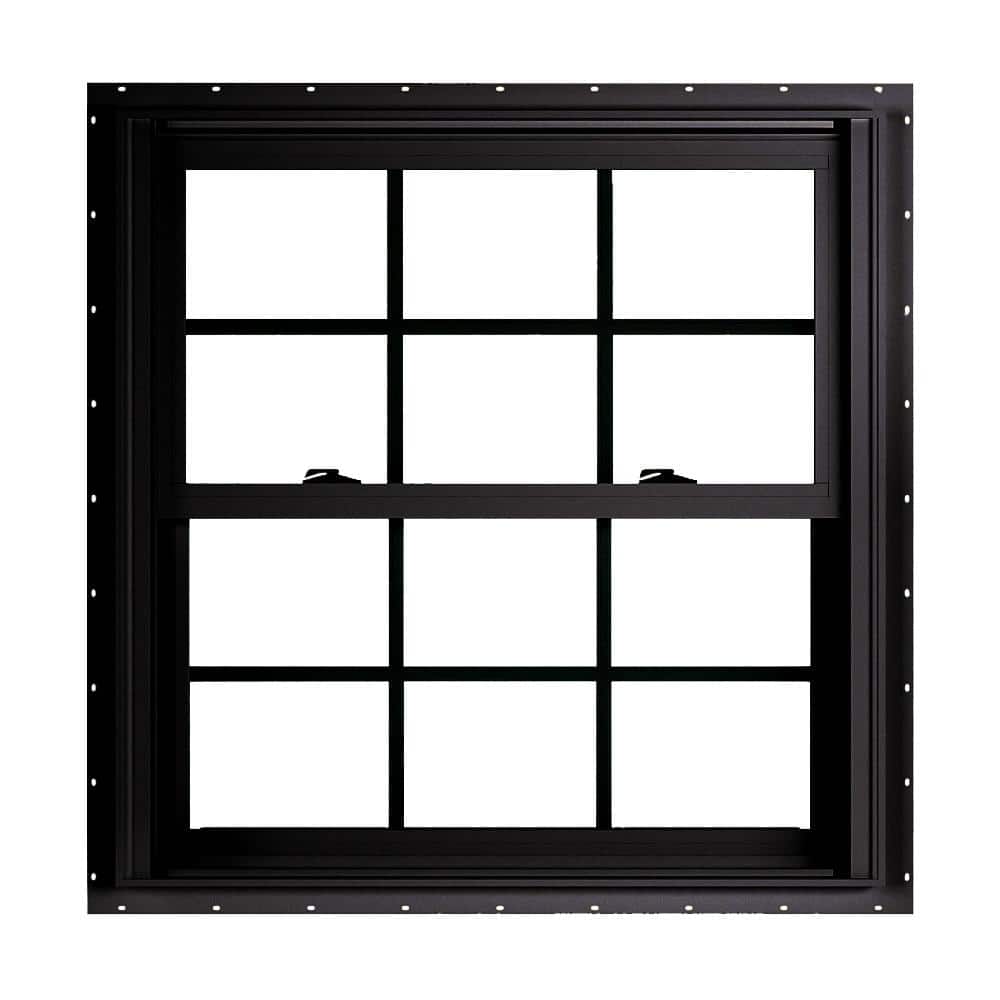 American Craftsman 35.75 in. x 36 in. 70 Series Black Low-E Argon Glass ...