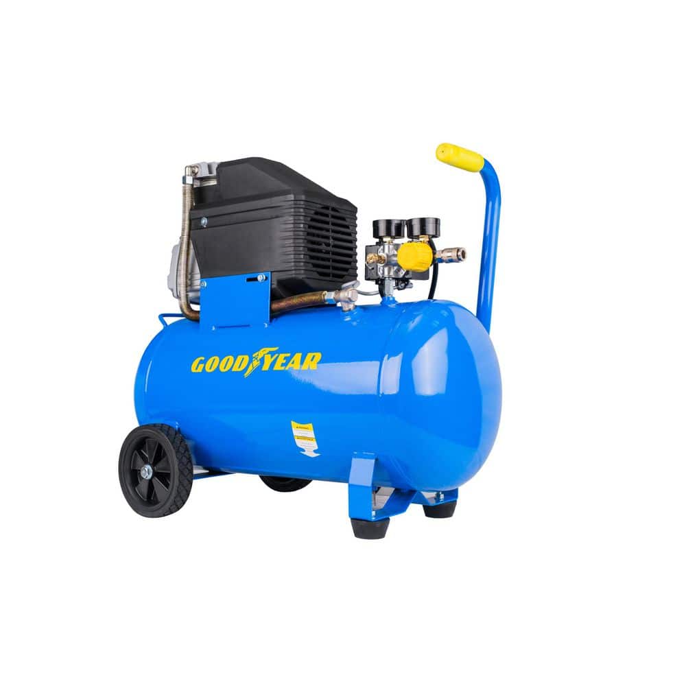Goodyear 10 gal. 135PSI Horizontal Portable Electric Air Compressor ...