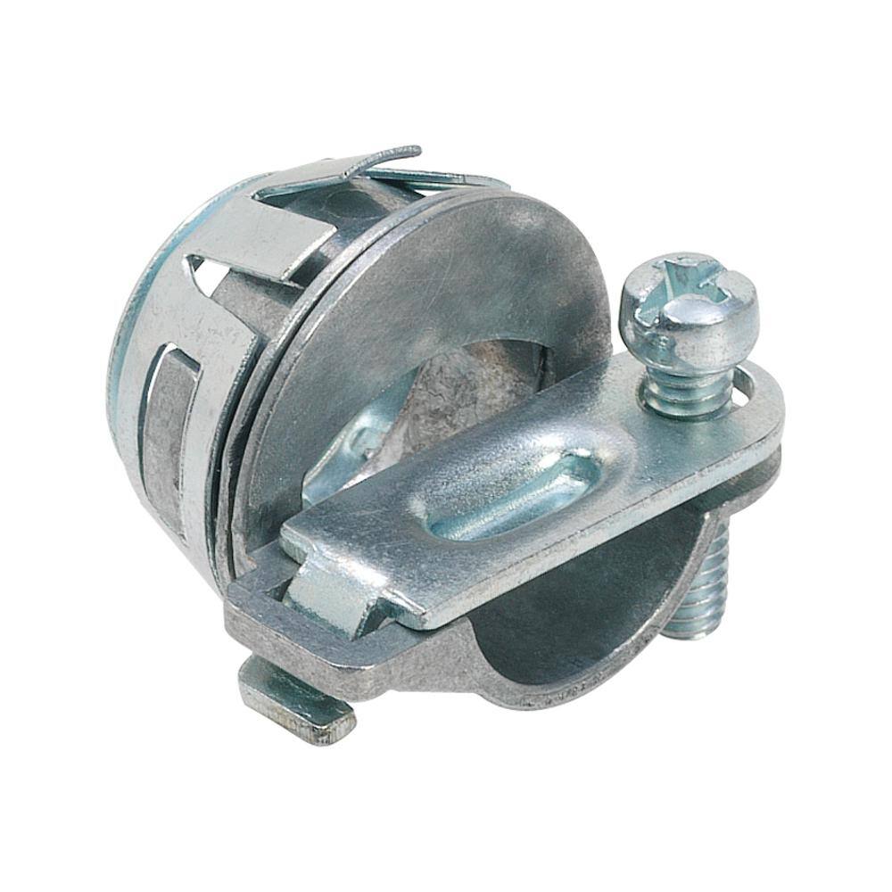 BRIDGEPORT 1/2 in. E-Z LOCK Snap-in Single Screw Oval Cable Connectors ...