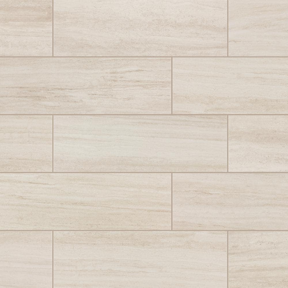 Daltile Rivendell Editorial White 6 in. x 6 in. Glazed Ceramic Sample ...