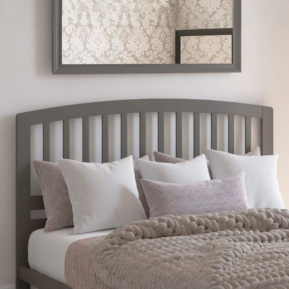 AFI Richmond Grey Solid Wood King Headboard with Attachable Turbo USB ...
