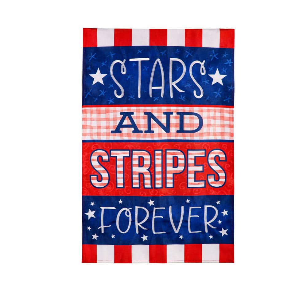 Evergreen Enterprises 2-1/3 ft. x 3-2/3 ft. Stars and Stripes Forever ...