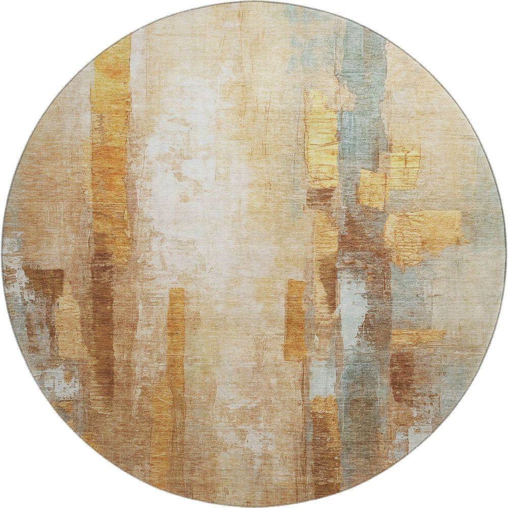 Addison Rugs Mayfield Premium Machine Washable Abstract AMF2020 Copper ...
