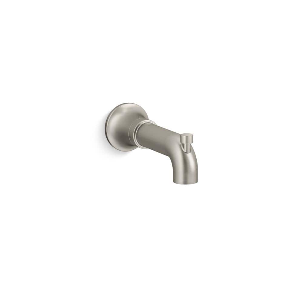 KOHLER Tone Wall-Mount Diverter Tub Spout in Vibrant Brushed Nickel ...