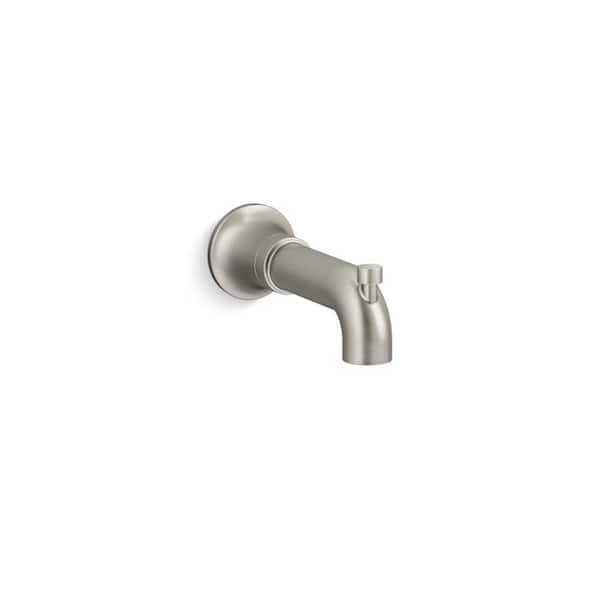 KOHLER Tone Wall-Mount Diverter Tub Spout in Vibrant Brushed Nickel ...