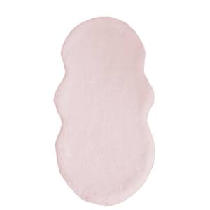 iliebe Mmlior Faux Rabbit Fur Pink 5 ft. x 7 ft. Fluffy Cozy Furry Area ...