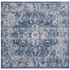 SAFAVIEH Charleston Navy/Cream 7 ft. x 7 ft. Square Distressed Border ...