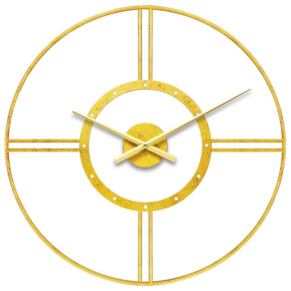 Infinity Instruments Astro Gold Metal Frame 24 in. Wall Clock 20237GD ...
