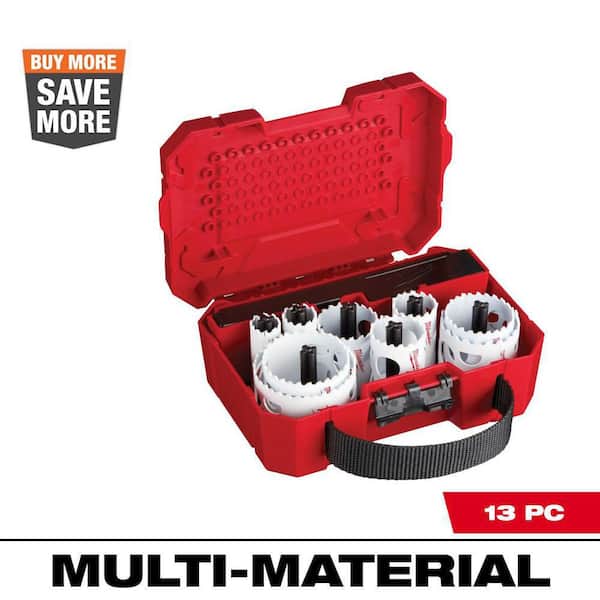 Milwaukee Hole Dozer General Purpose Bi-Metal Hole Saw Set (13-Piece) 49-22-4025 - The Home Depot