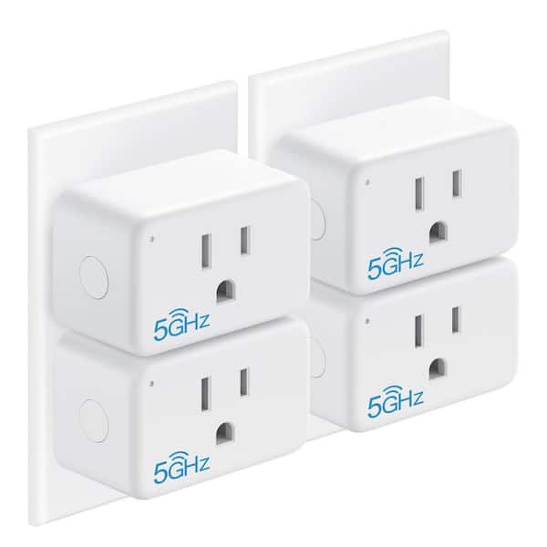 Aoibox 15 Amp 120 Volt Wi-Fi Smart Plug Type A/B Wireless Grounding ...