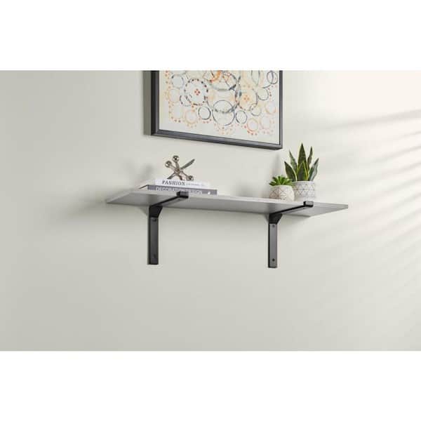 Everbilt 10 in. Black Deco L Steel Bracket 46431PKLHD - The Home Depot