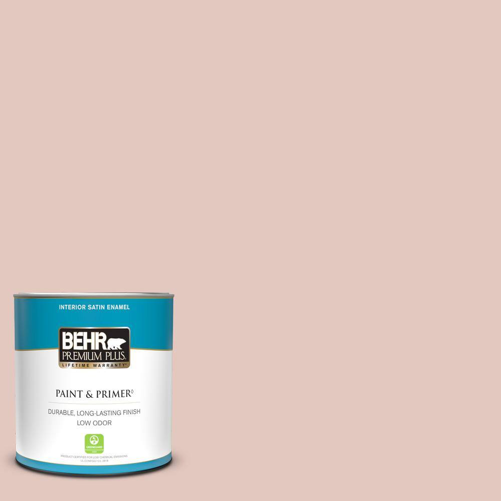 BEHR PREMIUM PLUS 1 qt. #S170-2 Rosewater Satin Enamel Low Odor ...